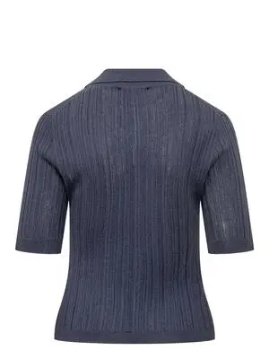 ATOMO FACTORY Textured Polo Shirt - Blu