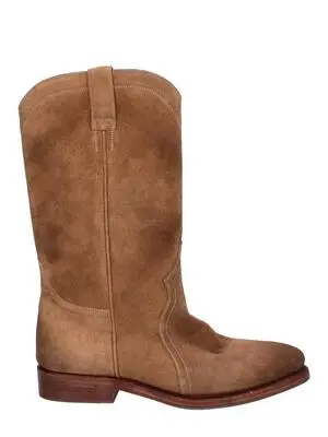 JIL SANDER Suede Western Knee-high Boots - Brown