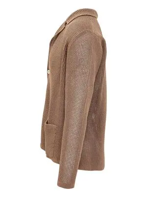 ATOMO FACTORY Atomo Factory Lightweight Cardigan With Buttons And Pockets Moro