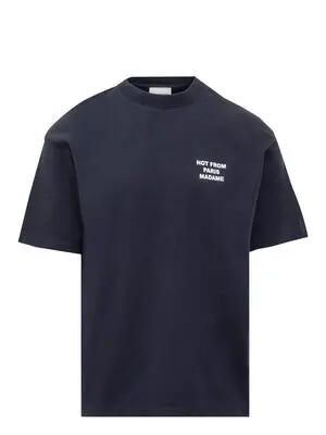 Drole De Monsieur Slogan T-shirt - Navy