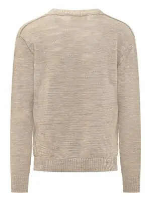 ATOMO FACTORY Innovative Cardigan With Button Details - Sabbia