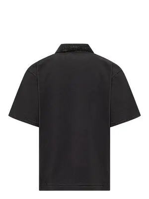 ATOMO FACTORY Mini Polo Shirt With Pocket And Decorative Insert - Blu