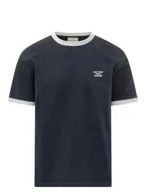 Drole De Monsieur Slogan T-shirt - Navy