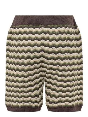 ATOMO FACTORY ATOMO FACTORY Chevron Bermuda Mini Shorts