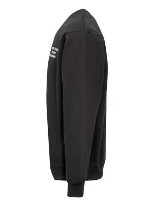 Drole De Monsieur Embroidered Cotton Sweatshirt - Black