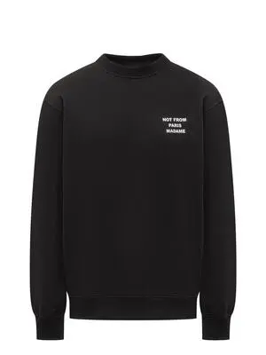 Drole De Monsieur Embroidered Sweatshirt Black