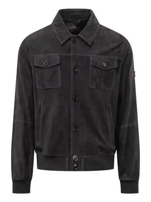 Peuterey Lightweight Leather Bomber Jacket - 215