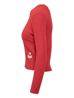 Isabel Marant Étoile ISABEL MARANT Logo Cozy Wool Pullover Red