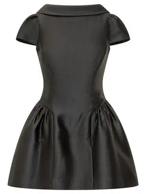 SELF-PORTRAIT Taffeta Mini Dress - Black