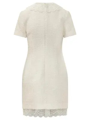 SELF-PORTRAIT Self-portrait Chic Trim Mini Dress Cream