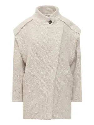 IRO PARIS Wool Blend Mini Jacket - Beige/ecry