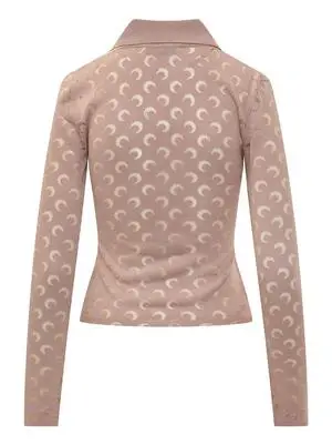 MARINE SERRE Marine Serre Moon Ofvore Long Sleeve Mini Shirt