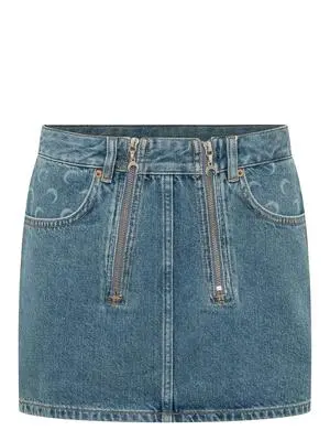 MARINE SERRE Mini Skirt - Light Blue