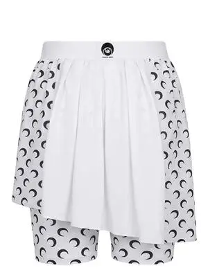 MARINE SERRE Athleisure Tennis Mini Skirt - Optical White