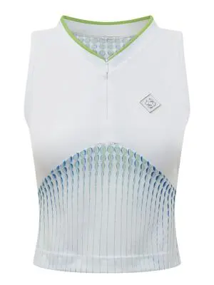 Casablanca Sporty Racer Tank Top - Bianco