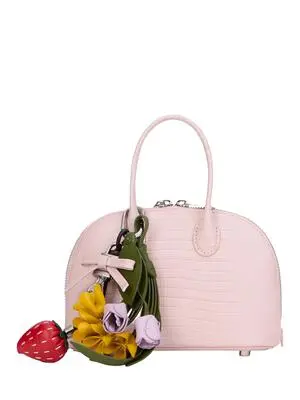 SELF-PORTRAIT Lizard Toast Mini Handbag - Pink