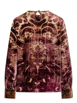 PIERRE-LOUIS MASCIA Velvet Blouse - Bordeaux