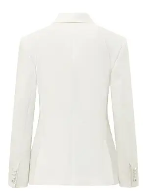 Max Mara Tailored Mini Jacket With Revers And Pockets - Bianco