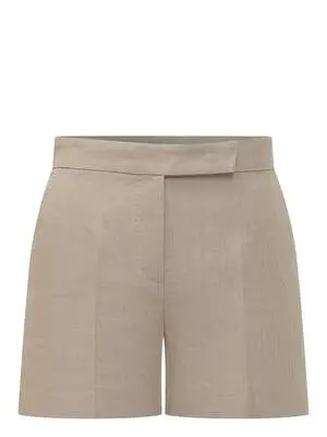 Max Mara Max Mara Tailored Linen Shorts Greggio