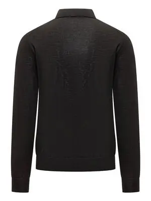 FILIPPO DE LAURENTIIS Luxury Wool Polo For The Modern Wardrobe - Nero