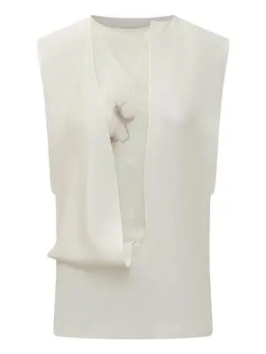Sportmax Sleeveless Draped Top - Latte