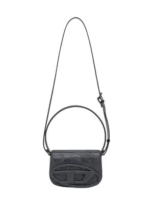 DIESEL® Diesel Logo Glitter Shoulder Bag Nero