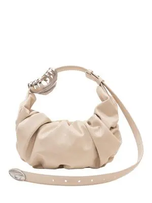 DIESEL® DIESEL Grab-D Small Hobo Shoulder Handbag Bianco