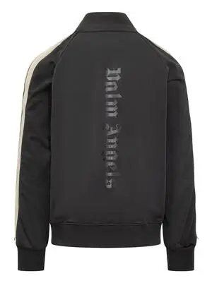 Palm Angels Track Jacket With Logo - Black