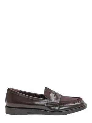 Roberto Festa Leather Moccasin Loafers - Moro