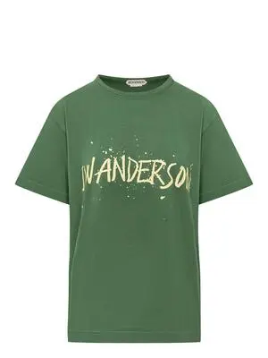 JW Anderson Logo Print T-shirt - Green