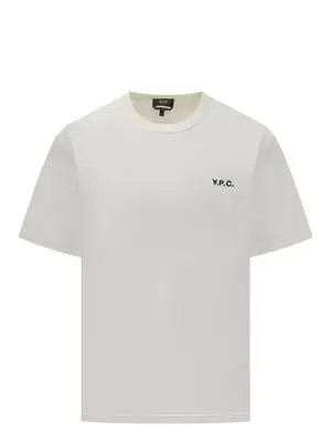 A.p.c. Organic Cotton Logo Embroidered T-shirt - White Dark
