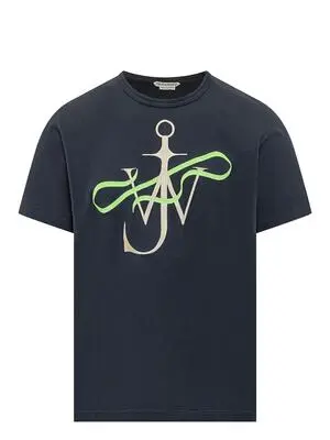 JW Anderson Ribbon Detail T-shirt - Navy