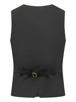 MAX MARA MAX MARA STUDIO Linen Button Detail Gilet