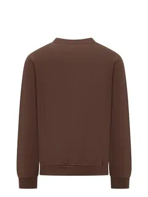 A.p.c. Organic Cotton Logo Sweatshirt - Ecru Brown