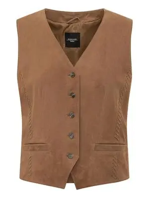 Max Mara WEEKEND MAX MARA Button-Front Gilet Tan