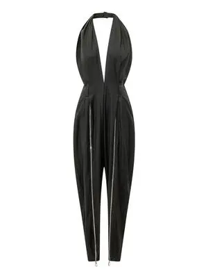 COPERNI COPERNI Printed Halter Neck Mini Zip Bodysuit
