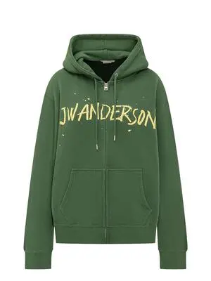 JW Anderson Mini Sweatshirt With Logo Print - Green