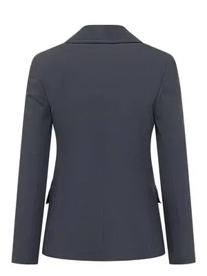 Max Mara Sartorial Knit Blazer Jacket - Blu