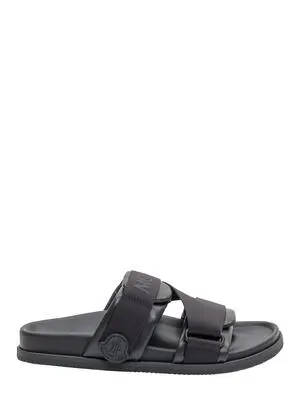 Moncler Leather Sandals - Nero