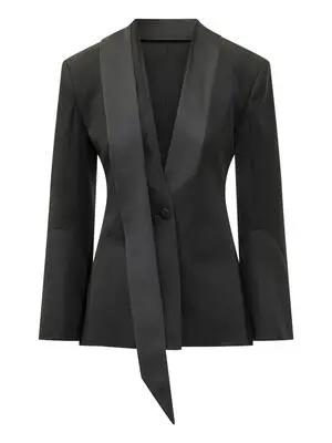 Attico Mini Tailored Blazer - Black