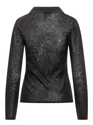SEMICOUTURE Wool-blend Knit Cardigan - Nero