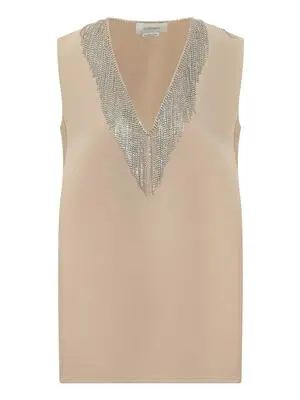 Sportmax Faglia Stretch Top - Beige