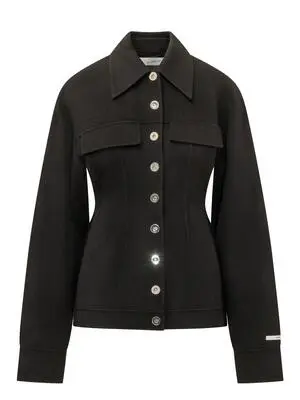 Sportmax Virgin Wool Puffer Coat - Nero