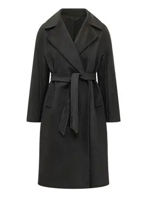 Max Mara Weekend Max Mara Weekend Overcoat In Pure Virgin Wool Nero