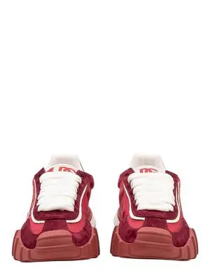 Dolce & Gabbana Veal Leather Low-top Sneakers - Vino/bianco