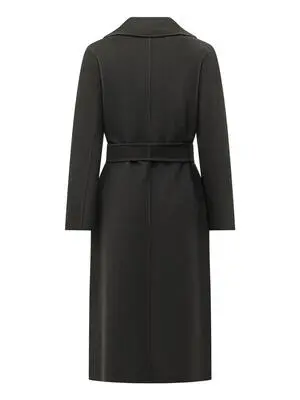 Max Mara MAX MARA STUDIO Virgin Wool, Silk And Cashmere Overcoat Nero