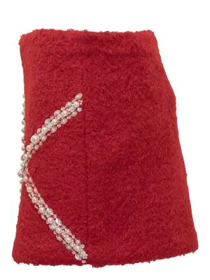 DES_PHEMMES Chic Mini Skirt - Rubis