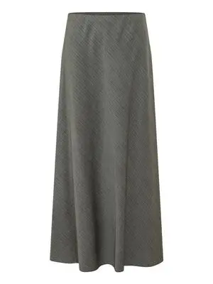 Alberta Ferretti Wool-blend Skirt With Modern Draping - Multi Grey