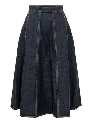 Alberta Ferretti Cotton Skirt - Blue