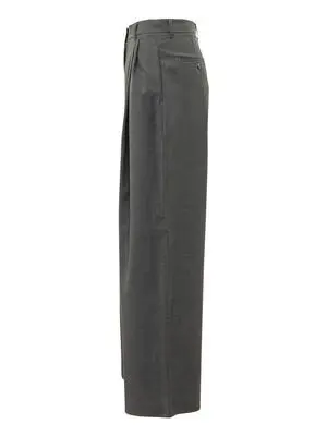 MAX MARA`S Max Mara's Smmtaro Wool Trousers - Carbone